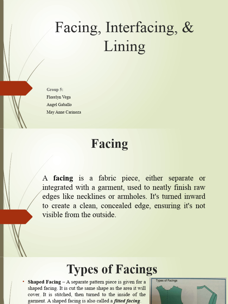 Facing Interfacing Lining | PDF