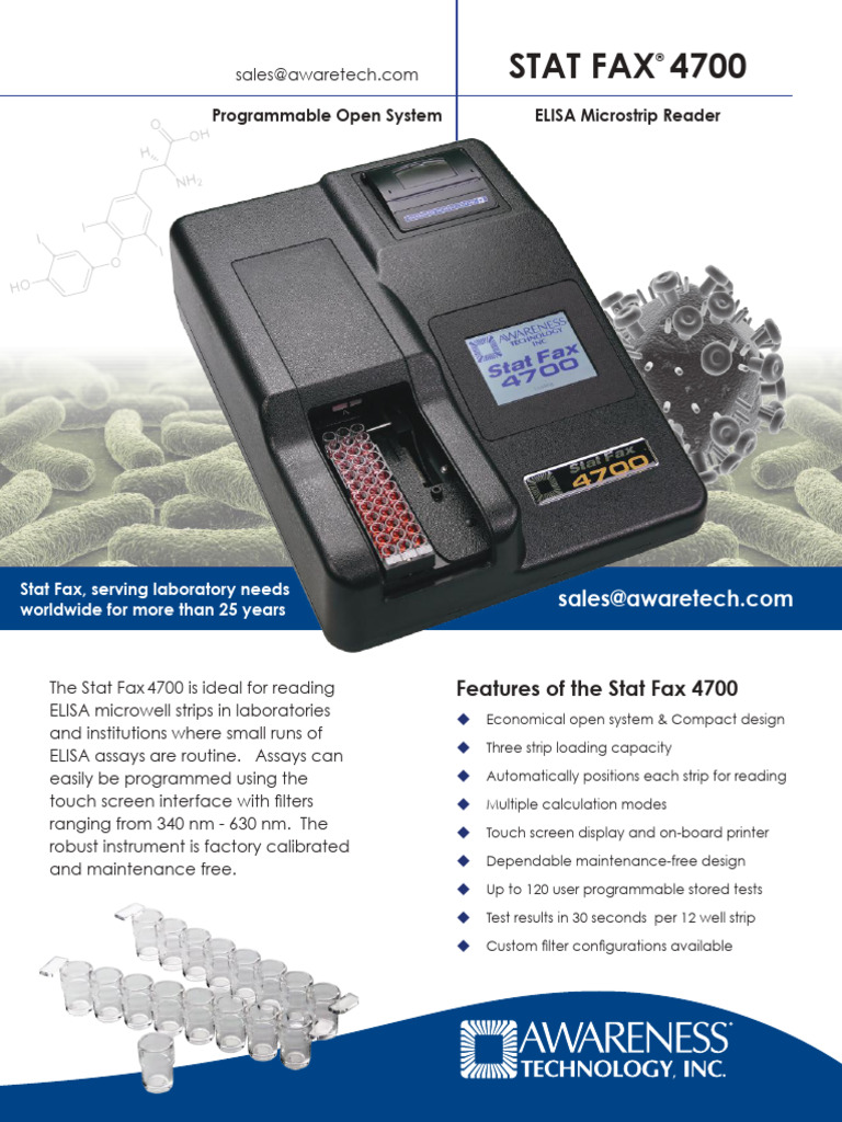 Stat Fax 4700 Elisa | PDF | Touchscreen | Assay
