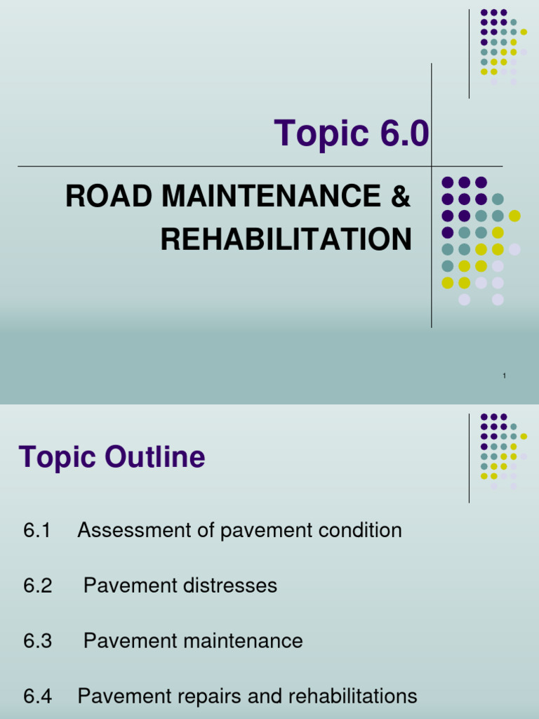 Road Maintenance and Rehabilitation Guide | PDF | Road Surface | Road