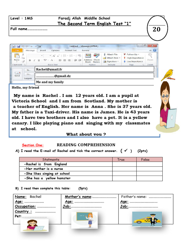 1MS - 2nd Term Test 1 Safsaf 2017-2018 | Download Free PDF | Human ...