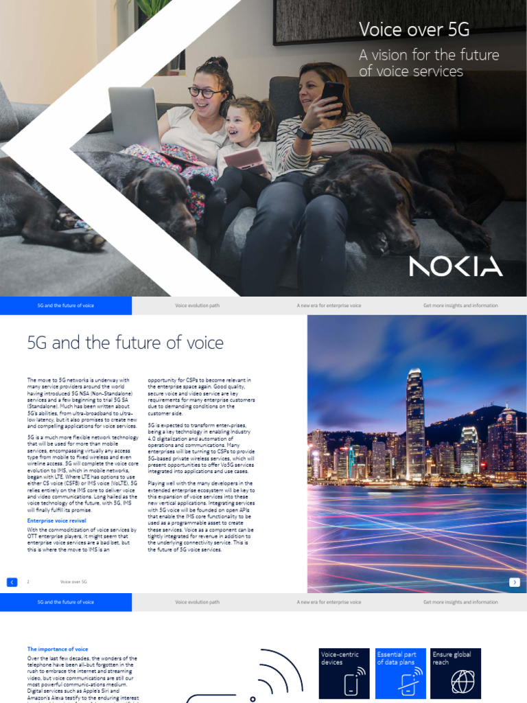Nokia Voice Over 5G A Vision For The Future of Voice Services Ebook EN ...