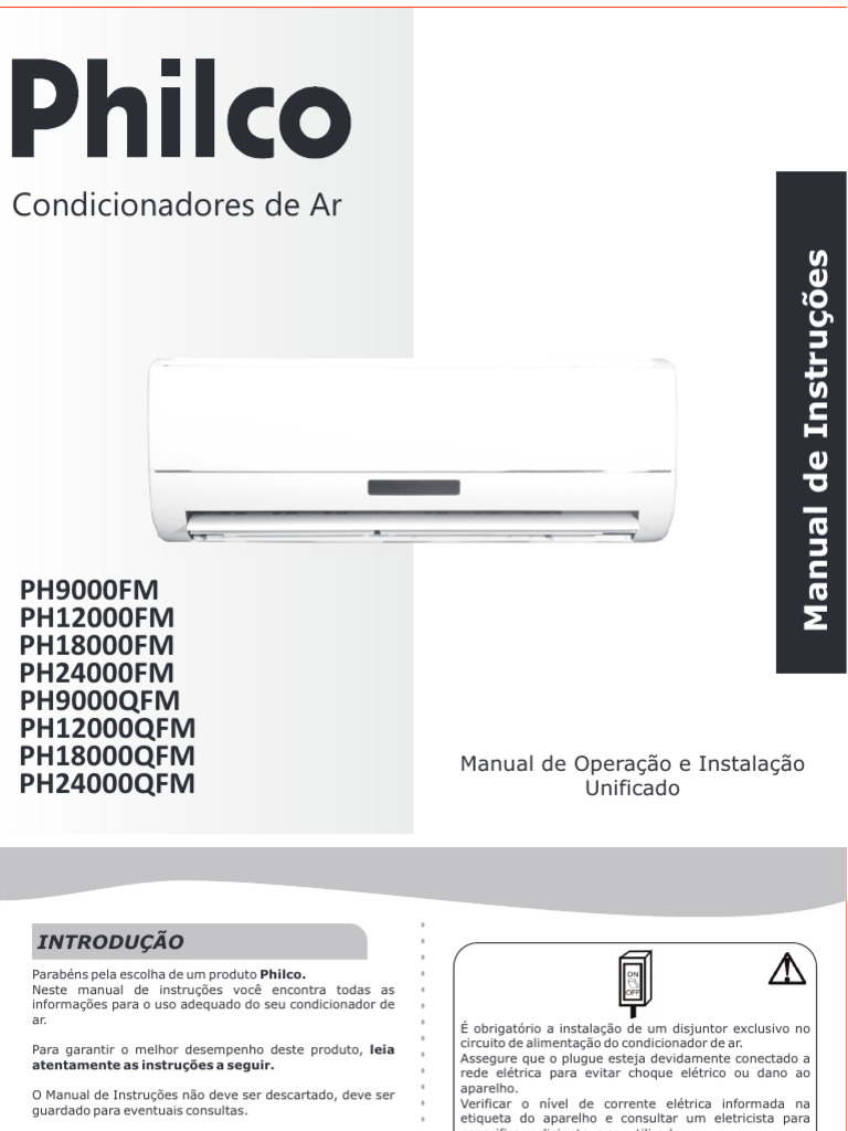 Manual Philco | PDF | Ar condicionado | Refrigeração