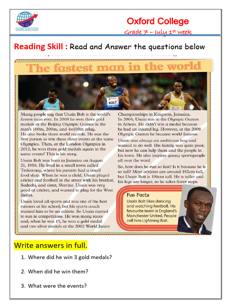 Grade 7 Lessons July 01 | PDF | Linguistics