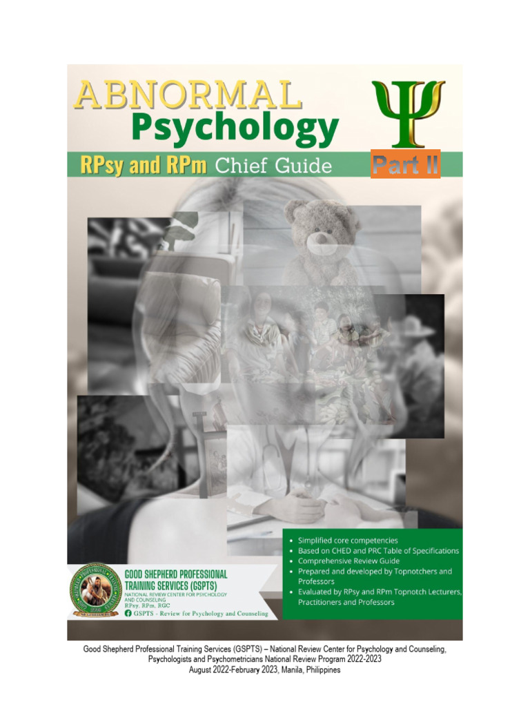 Part II. Chief Guide in Abnormal Psychology | PDF | Autism Spectrum ...