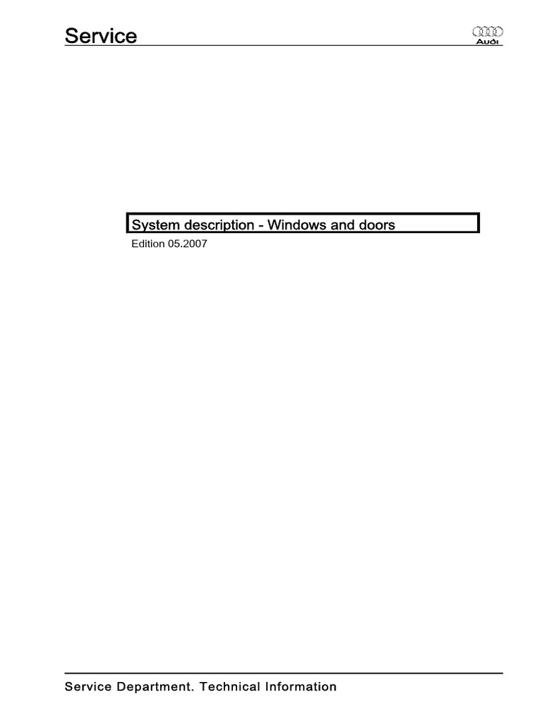 System Description - Windows and Doors | PDF