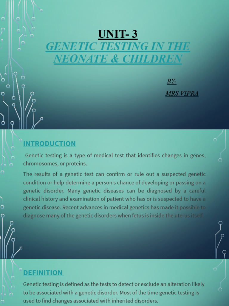 Genetics Unit - 3 | PDF | Genetic Disorder | In Vitro Fertilisation