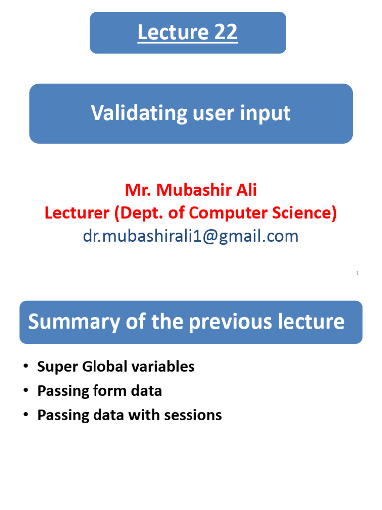 Lect-22-Validating-Users-Input | PDF | Regular Expression | Letter Case