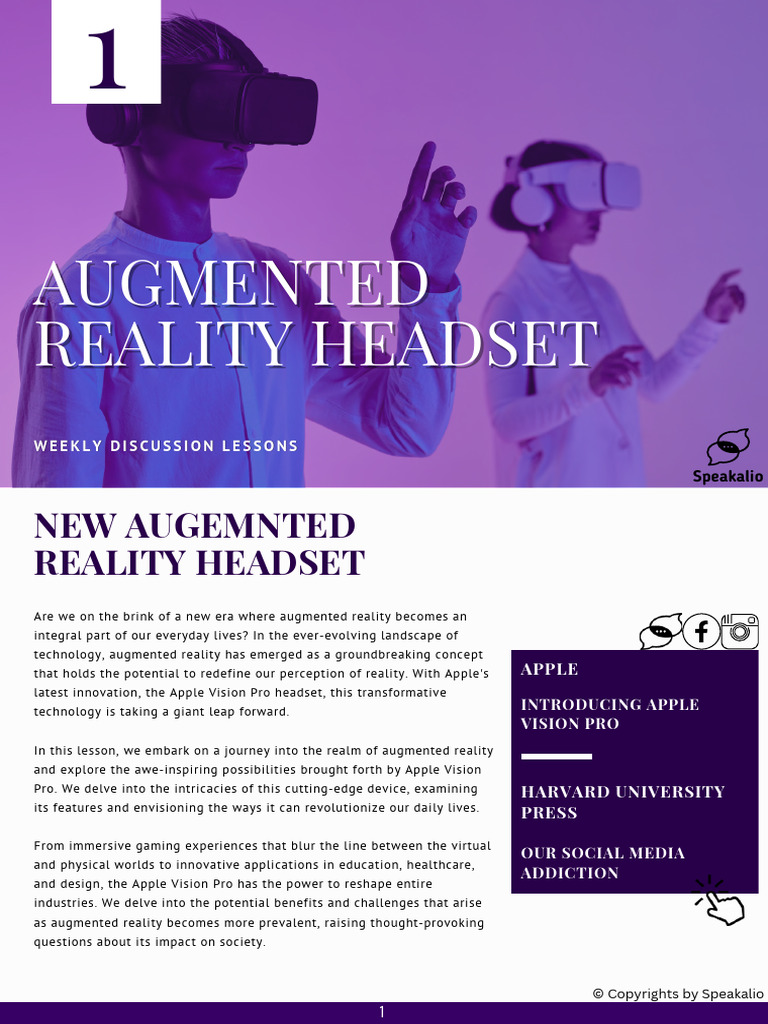 Augmented Reality PL Sample Lesson | PDF | Augmented Reality | Virtual ...