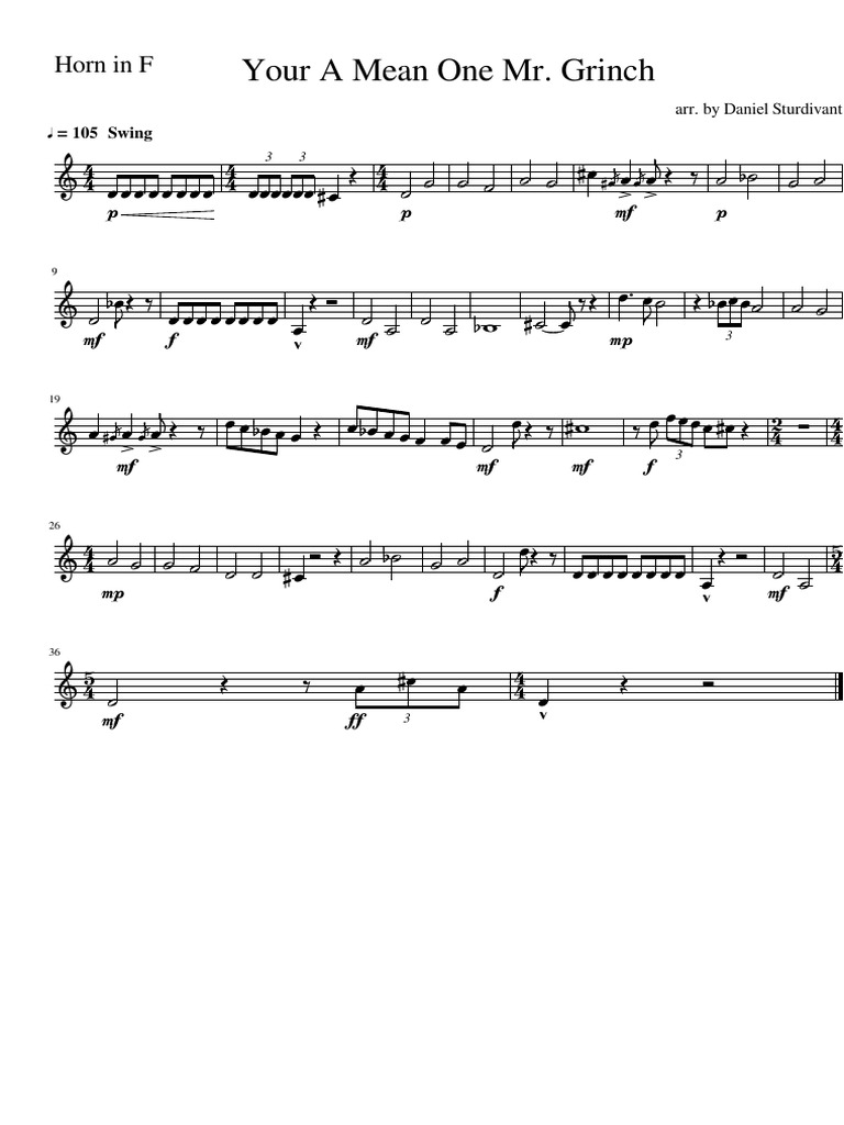 You're A Mean One MR Grinch | PDF