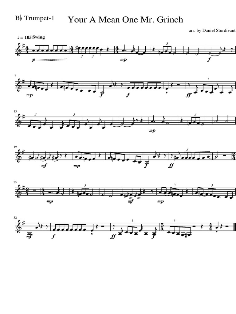 You're A Mean One MR Grinch | PDF