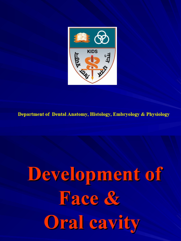 1-Development of Face & Oral Cavity 2 | PDF | Tongue | Morphology (Biology)