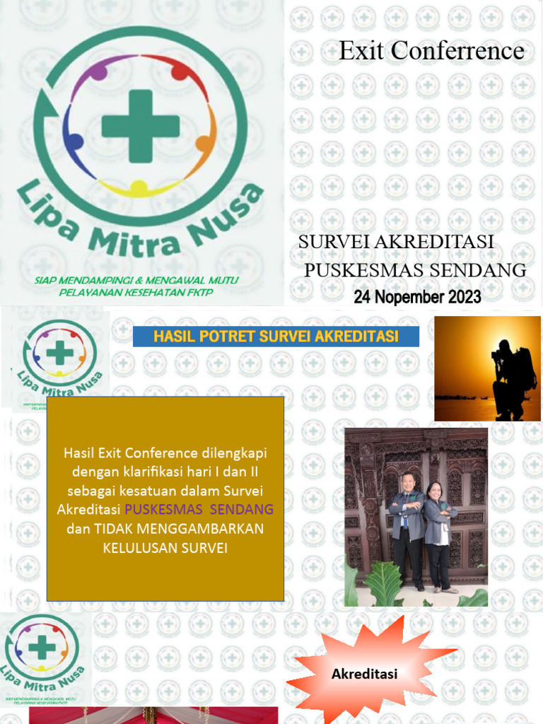 Catatan Exit Conference Akreditasi Puskesmas | PDF