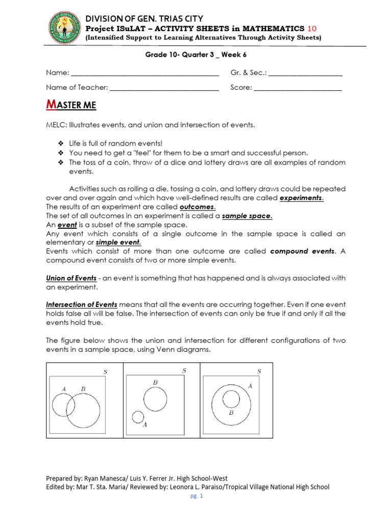 As Math-10 Q3 W6 | PDF | Mathematics