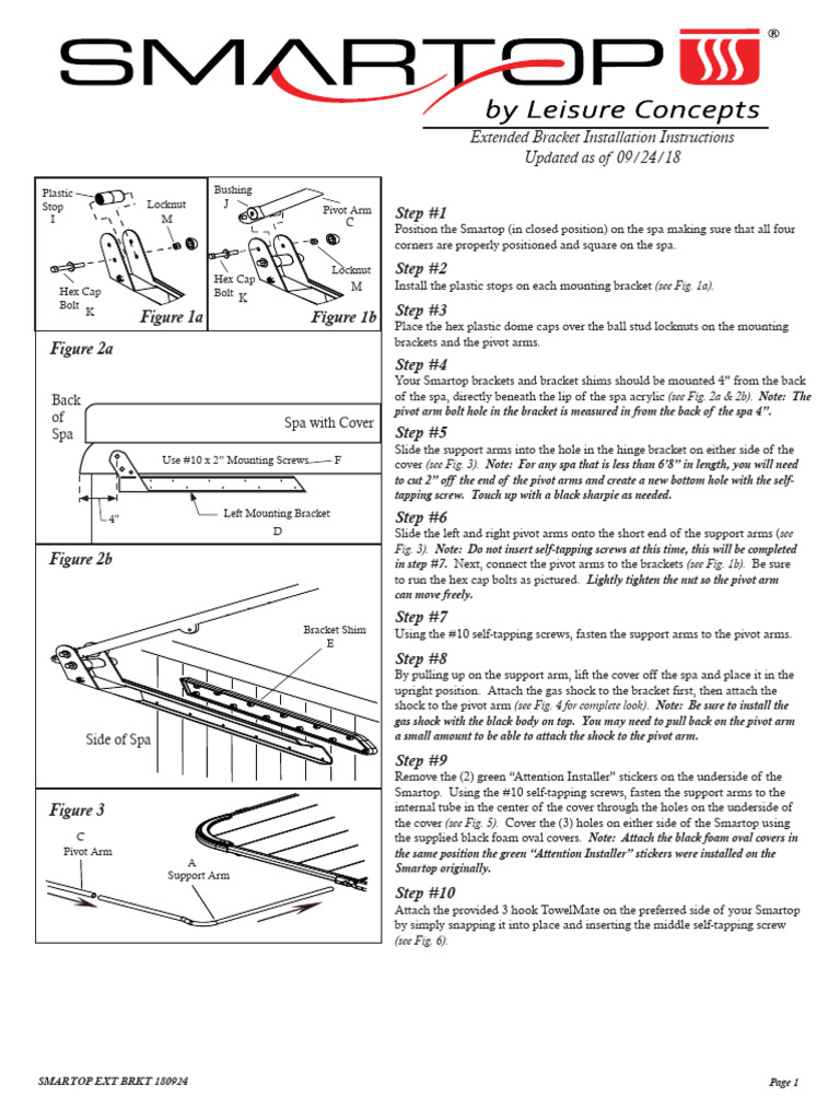Smartop Upright Extended Bracket Installation Instructions 9-24-18 ...