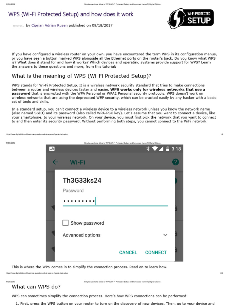 Understanding WPS: Wi-Fi Protected Setup | PDF | Wi Fi | Wireless Lan