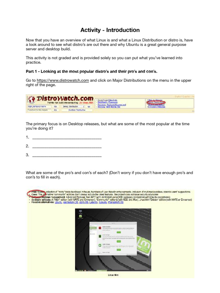 5.1 Intro-Activity | PDF | Linux Distribution | Linux