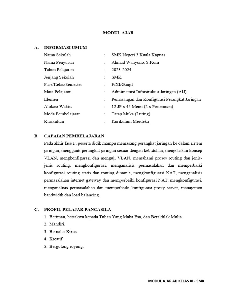 Modul Ajar | PDF