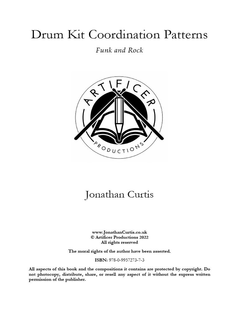 Drum Kit Coordination Patterns - Funk and Rock | PDF | Drum Kit | Funk