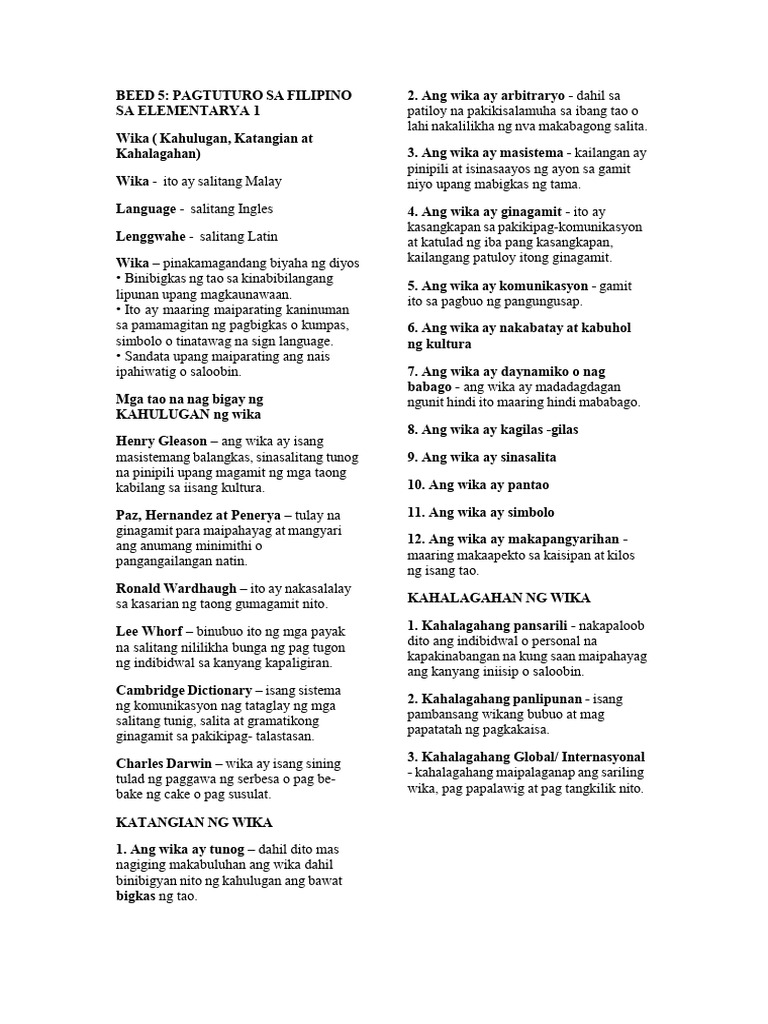 Beed 5 Reviewer | PDF