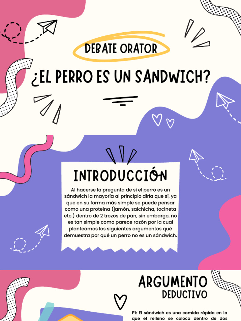 Debate: ¿Es el perro caliente un sándwich? | PDF | Pancho | Panes