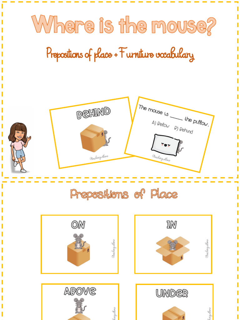 Prepositions of Place (English) | PDF | Manufactured Goods | Bedding