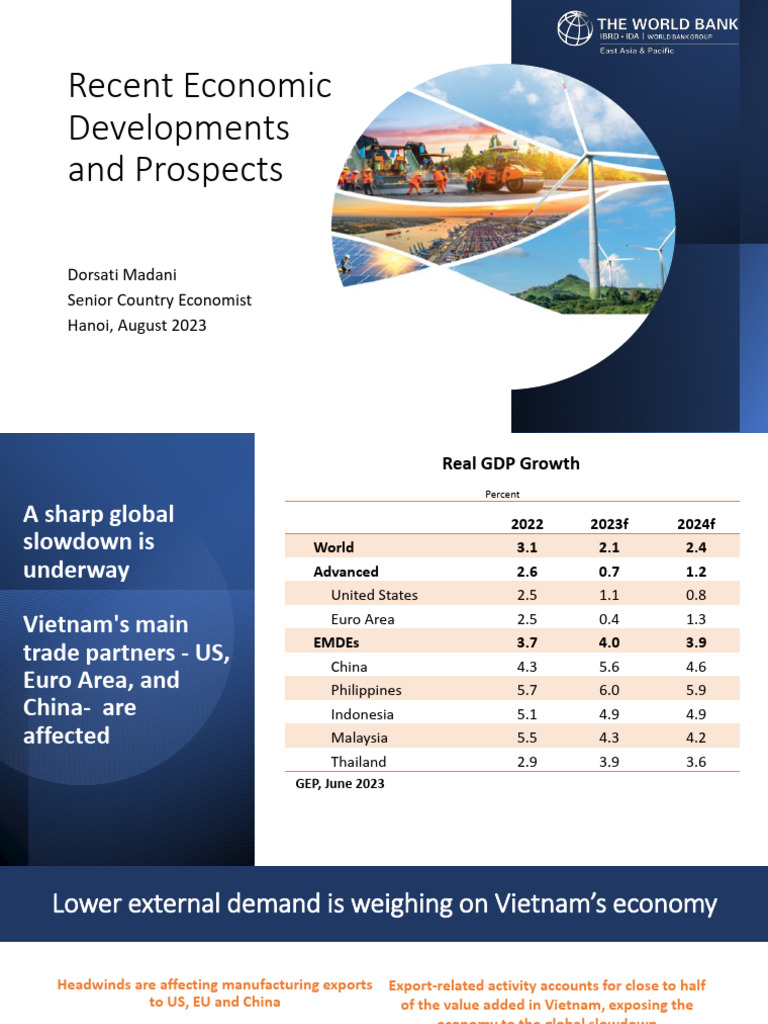 Vietnam Economic Update PPT August10 | PDF | Monetary Policy | Economic Growth