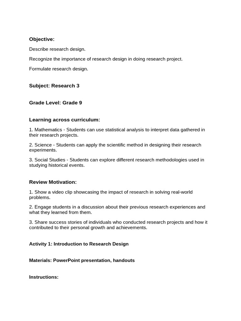 Lesson Plan | PDF | Methodology | Educational Assessment