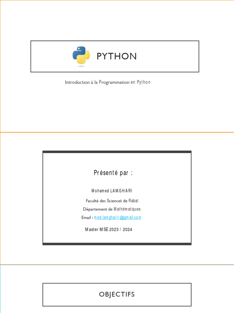 Présentation_Python - Part1 | PDF