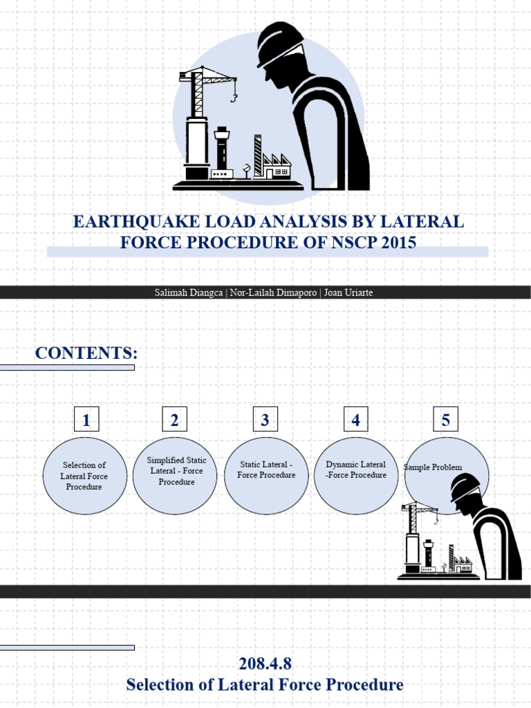 Group 7 Earthquake Load Analysis by Lateral Force Procedure of NSCP ...