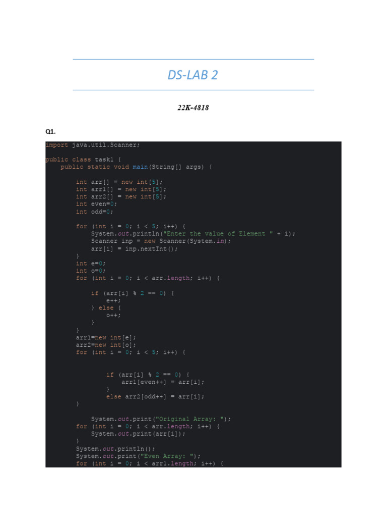 22K-4818 - Lab 2 | PDF | Computer Programming | Software Engineering 22K-4818 - Lab 2 | PDF | Computer Programming | Software Engineering
