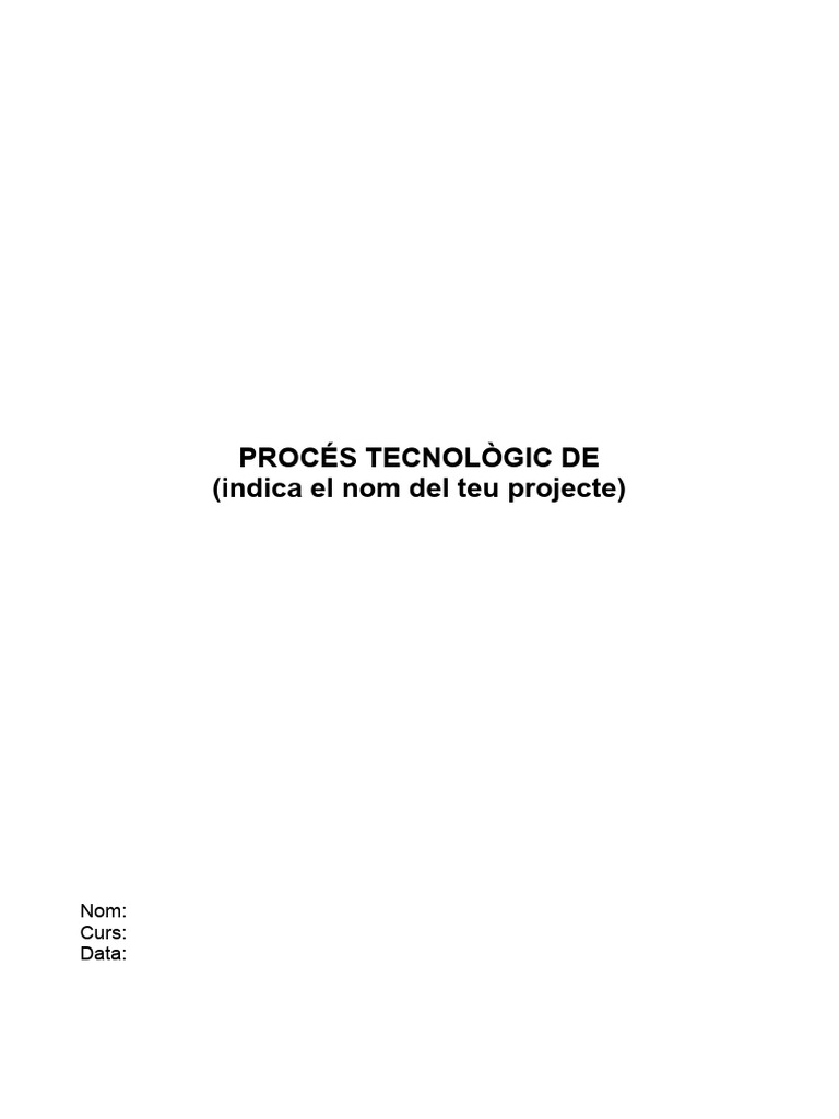 Proces Tecnologic | PDF