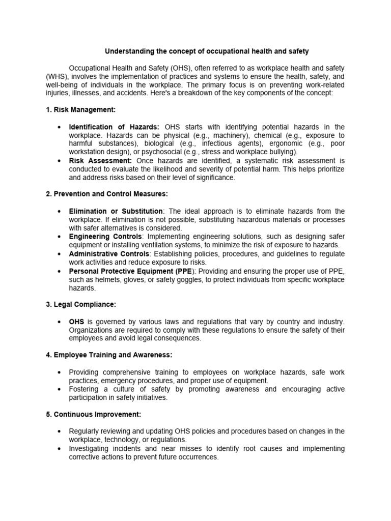 Understanding Occupational Health & Safety | PDF | Occupational Safety ...