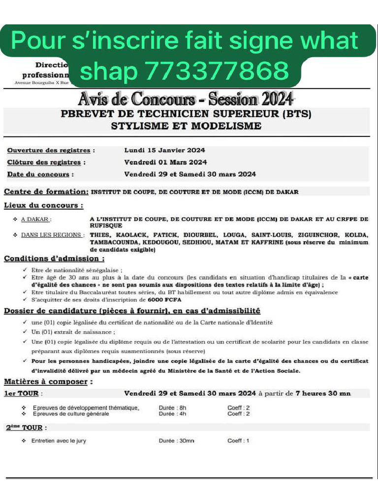 Les Concours 2024 | PDF