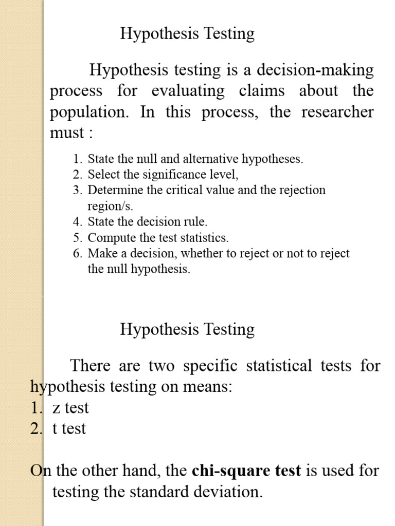 Hypothesis Testing | PDF | Statistical Hypothesis Testing | Type I And ...