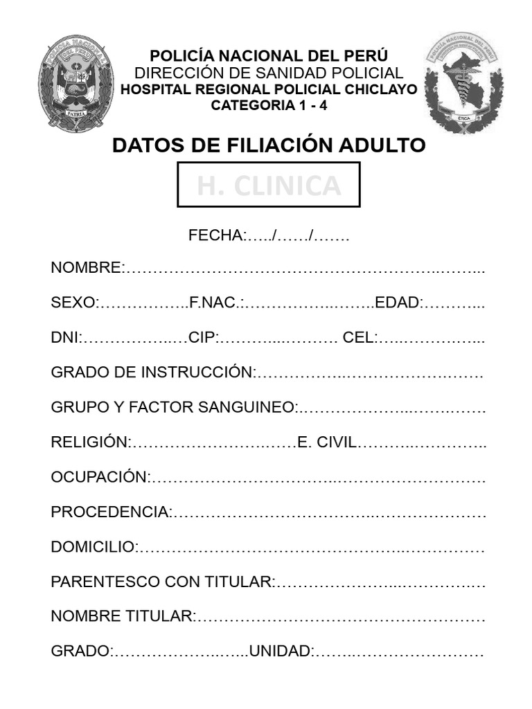 Datos de Filiacion | PDF