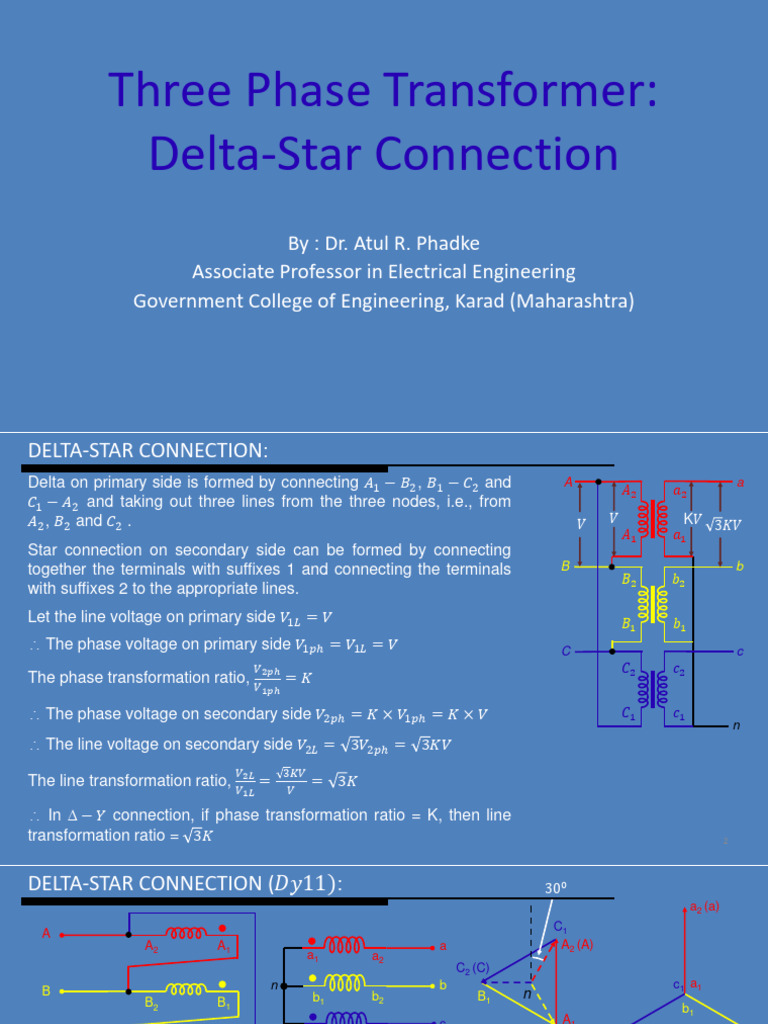 Three Phase Transformer Delta Star Connection PDF | PDF | Materials ...