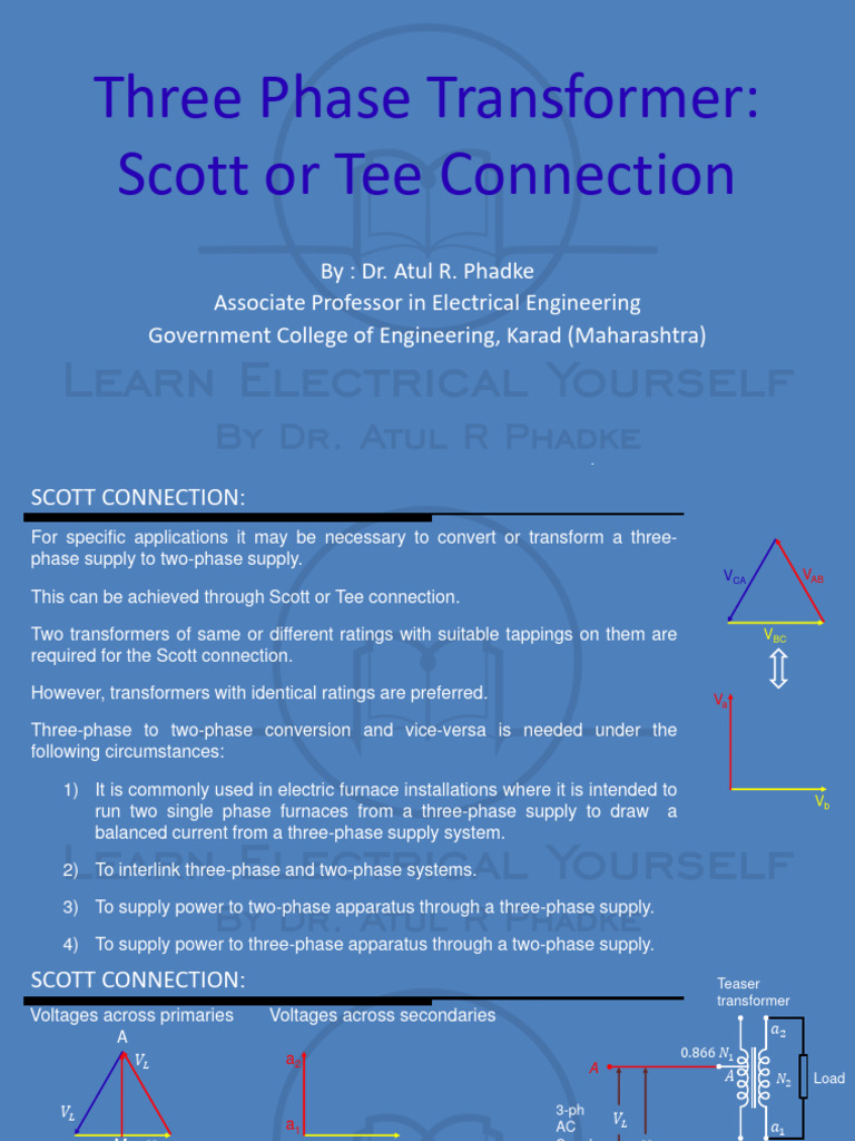 Scott Connection for Transformer Conversion | PDF | Transformer ...