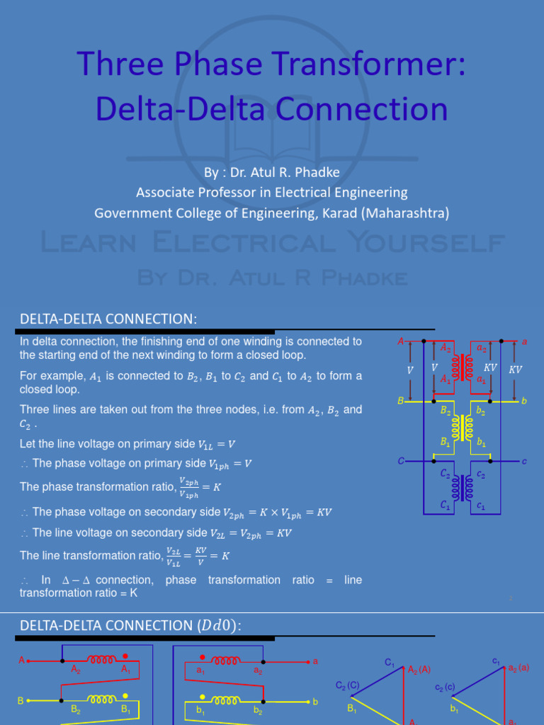 Delta-Delta Transformer Connection Guide | PDF