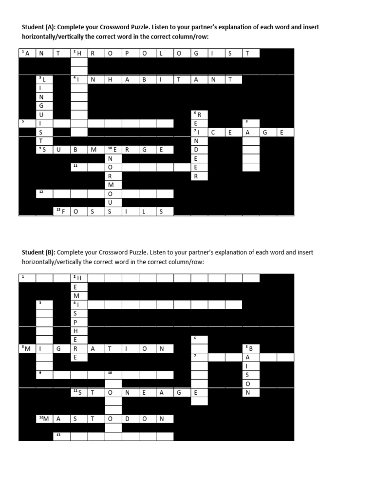 Crossword Puzzle Instructions for Students | PDF | Crossword | Puzzles