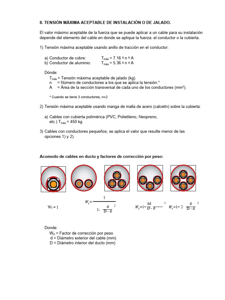 Tensión Máxima en Instalación de Cables | PDF | Ciencia y matemáticas