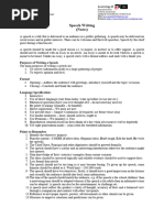 Speech Writing Class 11 | PDF