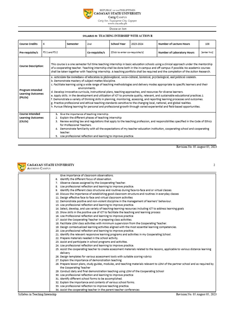 Teaching Internship Guide | PDF | Educational Technology | Teachers