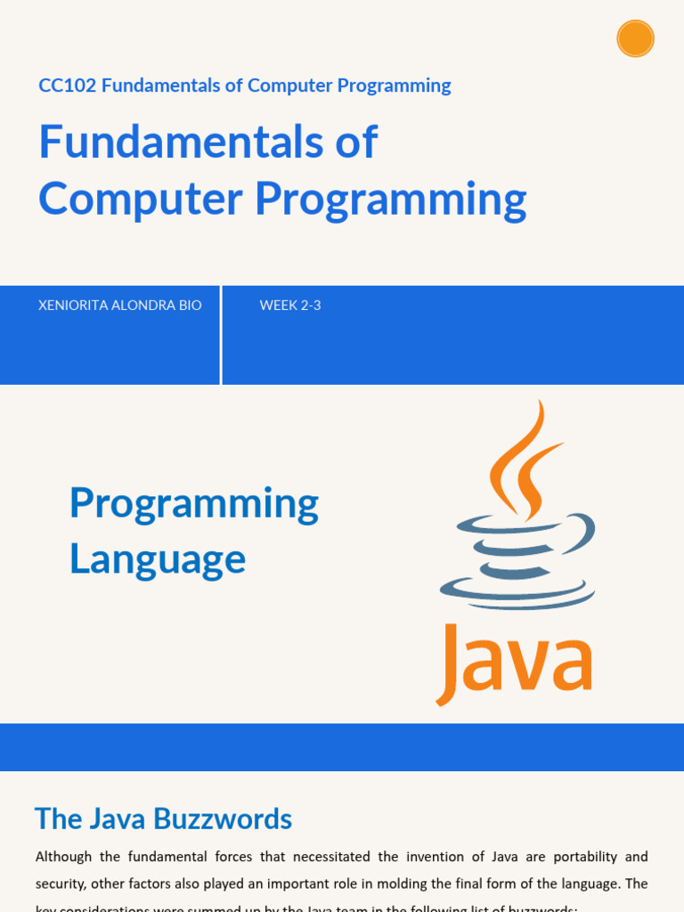 Week2 Intro To Java 2 | PDF | Data Type | Method (Computer Programming) Week2 Intro To Java 2 | PDF | Data Type | Method (Computer Programming)