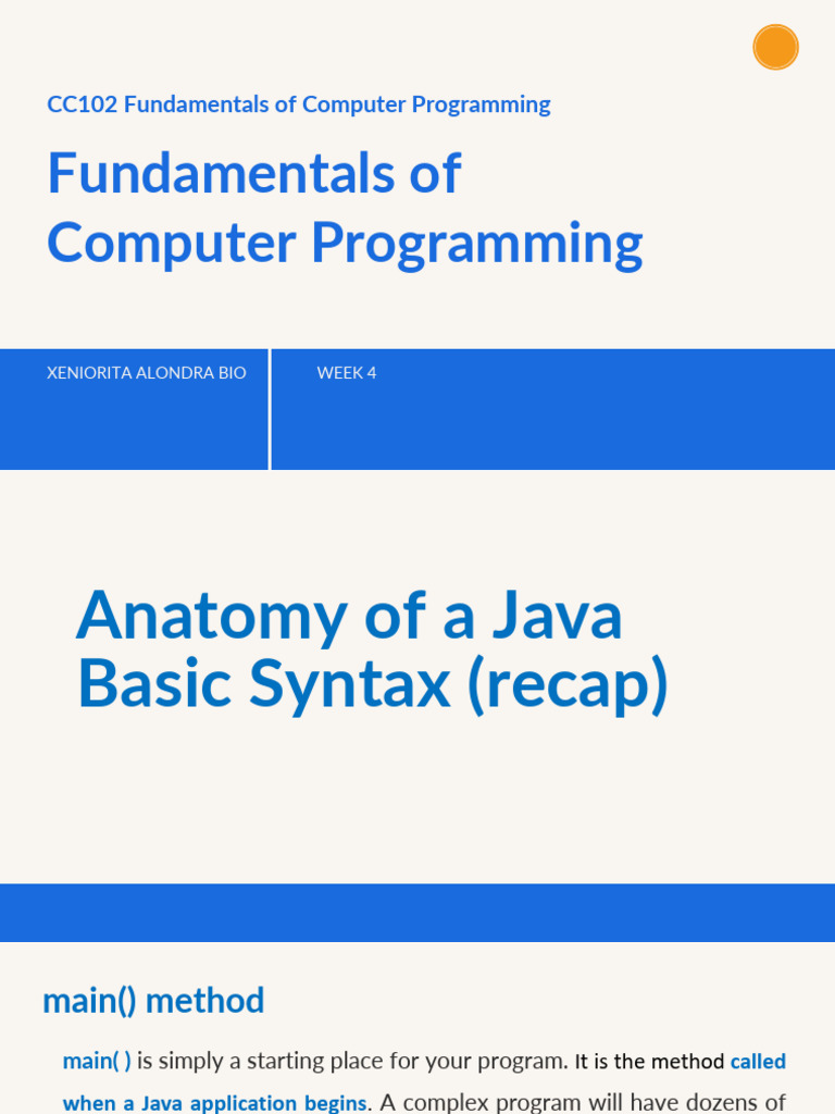 Week4 Scanner and Operator | PDF | Data Type | Variable (Computer Science)