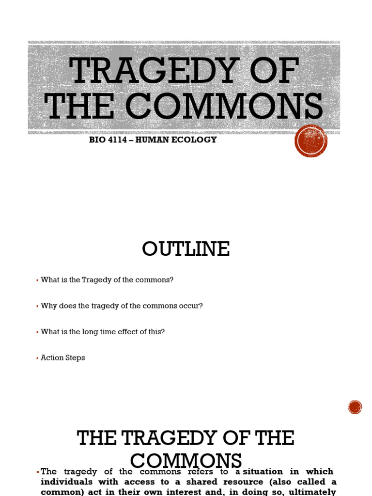 Week 1 Lecture 1a Tragedy of The Commons | Download Free PDF | Natural ...