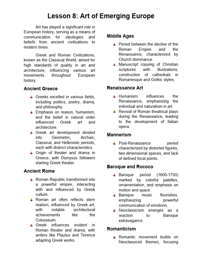 Art App Lecture Lesson 8 | PDF | Renaissance | Realism (Arts)