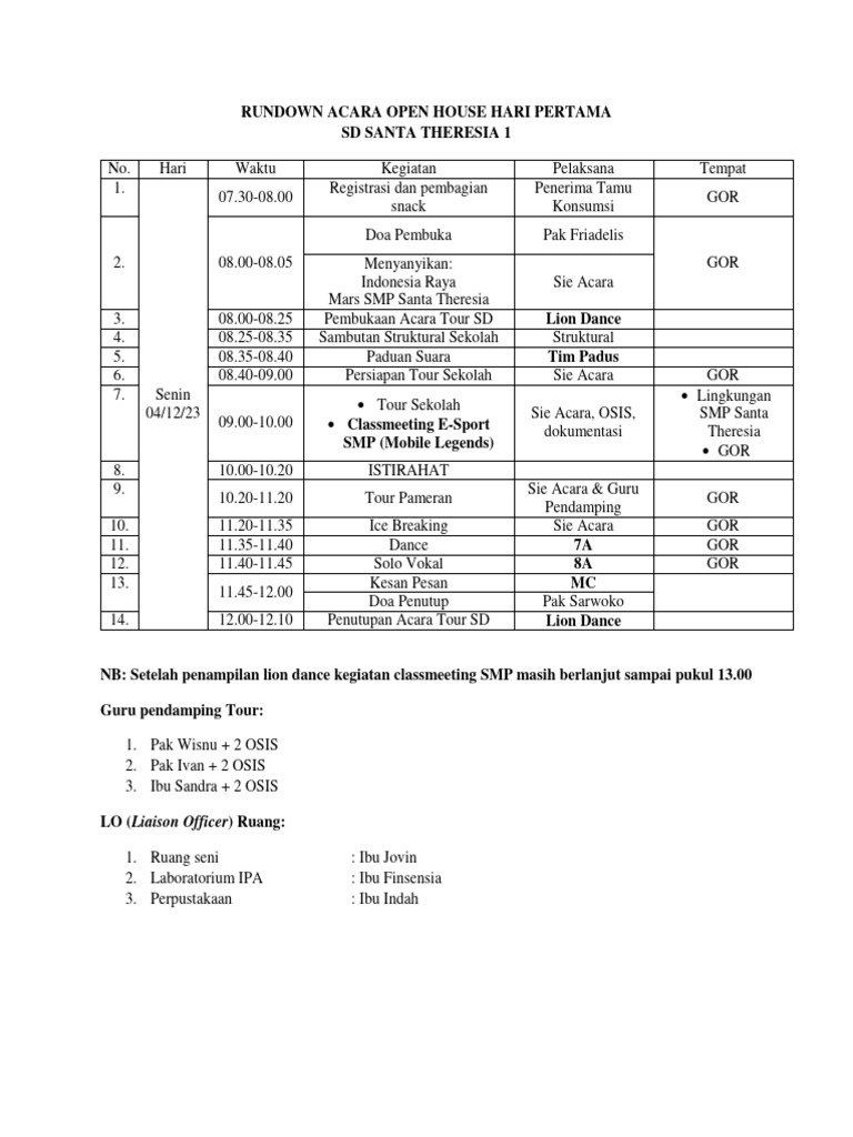 Rundown Open House 2023 | PDF