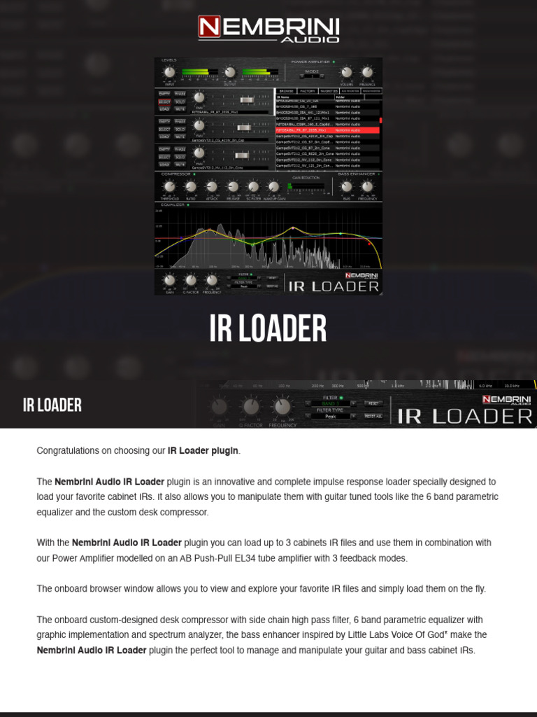 NA IR Loader | PDF | Equalization (Audio) | Computer Engineering