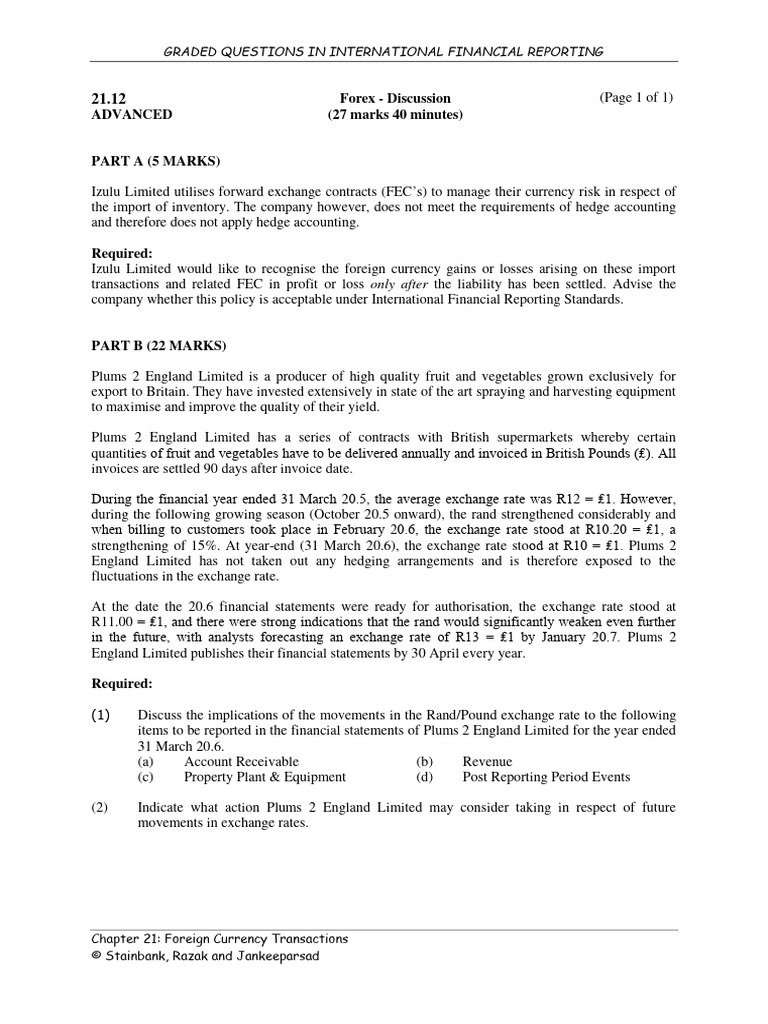 Foreign Currency Transactions Tutorial | PDF | Exchange Rate | Hedge (Finance)