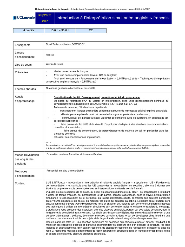 Interprétation simultanée anglais-français | PDF | Union européenne ...